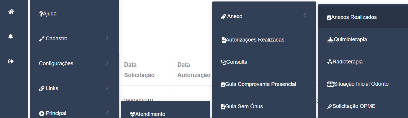 Anexos realizados | Ajuda Sistema OperaSS